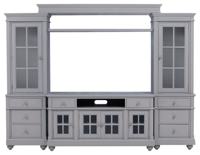 Hampton Gray Entertainment Center for TVs up to 65" - Traditional ...