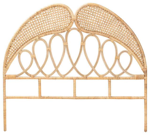 Marty Rattan Queen Size Headboard - Tropical - Headboards - by Baxton ...