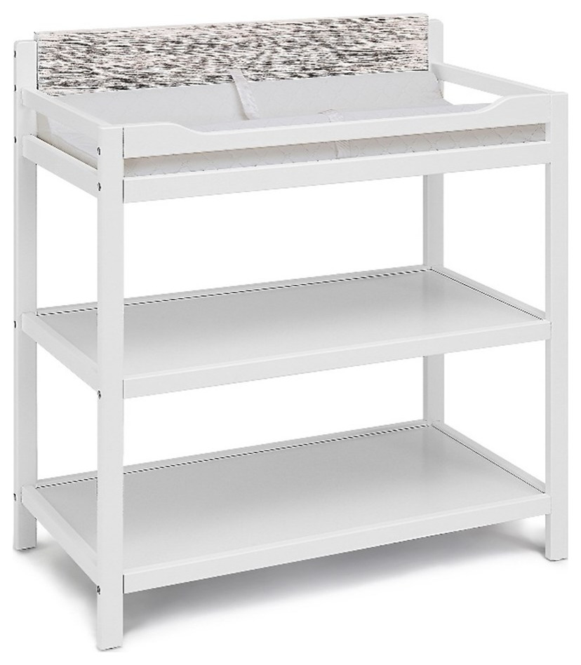 Suite Bebe Hayes Traditional Wood Changing Table in White/Natural ...