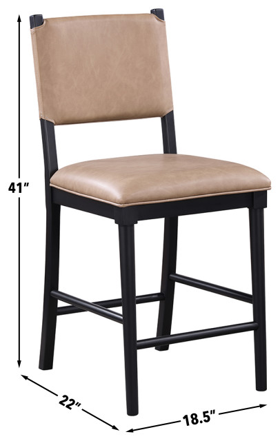 Oslo 24" Counter Stool, Midnight, Set of 2 - Transitional - Bar Stools ...