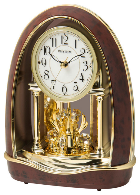 Rhythm's Sparrow Musical Table Clock - Transitional - Desk And Mantel ...