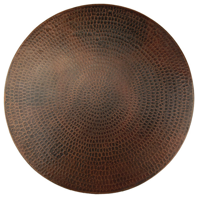 20" Hand Hammered Copper Lazy Susan - Contemporary - Pantry And Cabinet ...