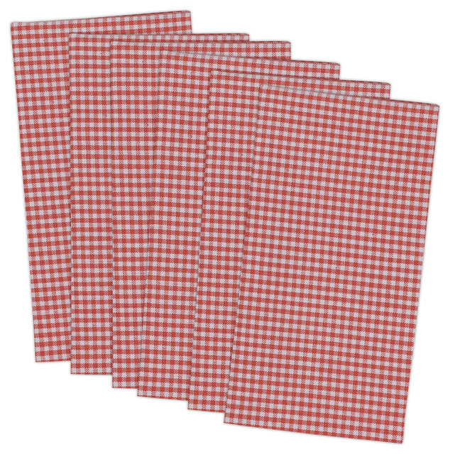 Small Checkered Napkins, Set of 6, Aqua - Contemporary - Napkins - by ...
