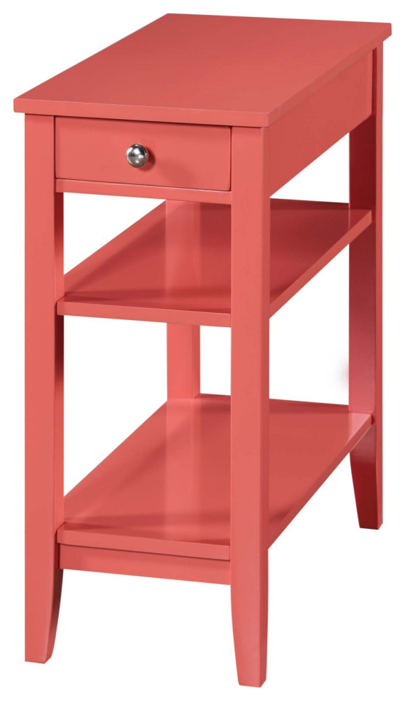 American Heritage 1 Drawer Chairside End Table With Shelves ...