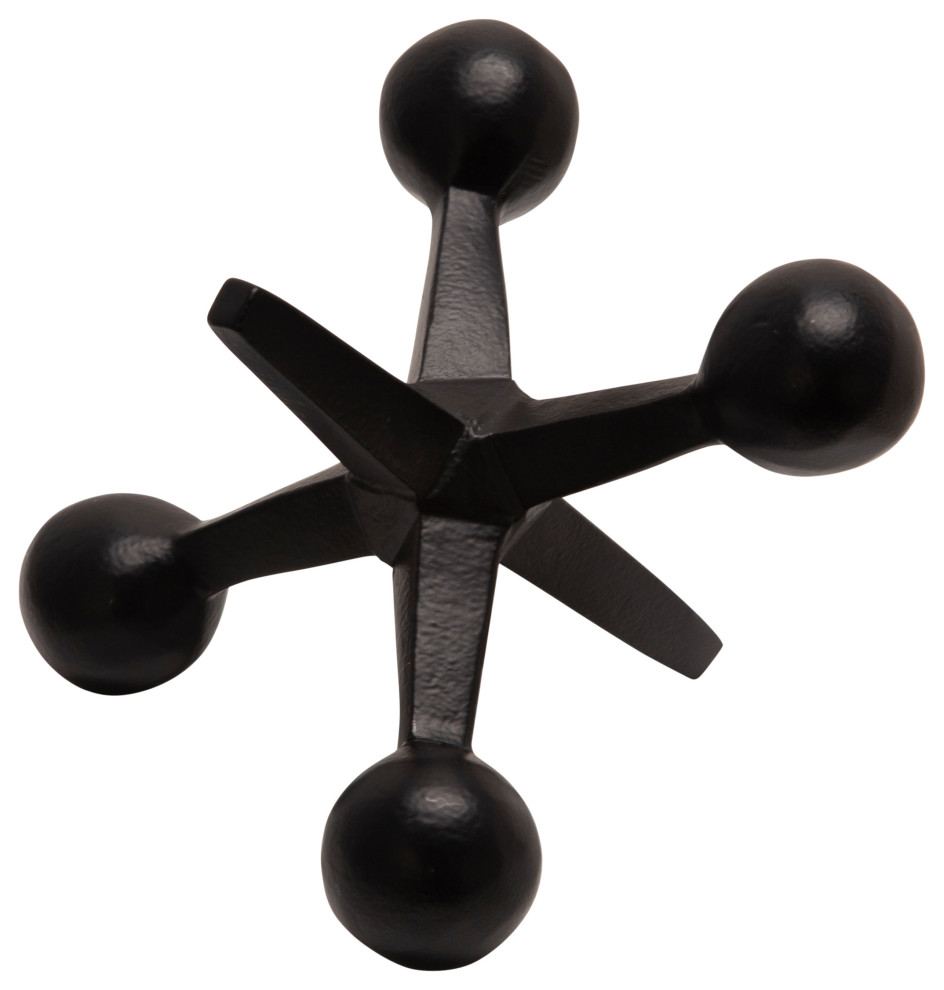 Sagebrook Home Black Metal Jacks Decor, 5" - Midcentury - Decorative ...