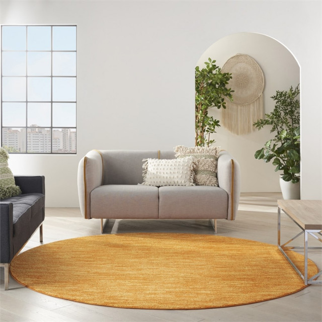 Nourison Essentials 8' x Round Sunburst Fabric Outdoor Area Rug (8 ...