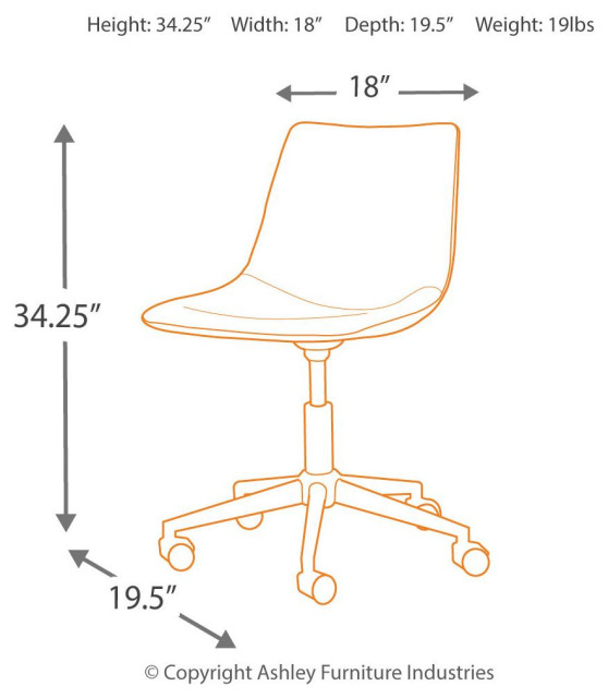 Office Chair Program Brown Home Office Swivel Desk Chair - Transitional ...
