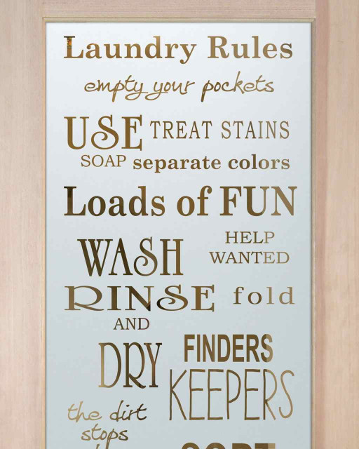 Laundry Door - Laundry Rules - Primed - 28" x 80" - Book/Slab Door, 30 ...