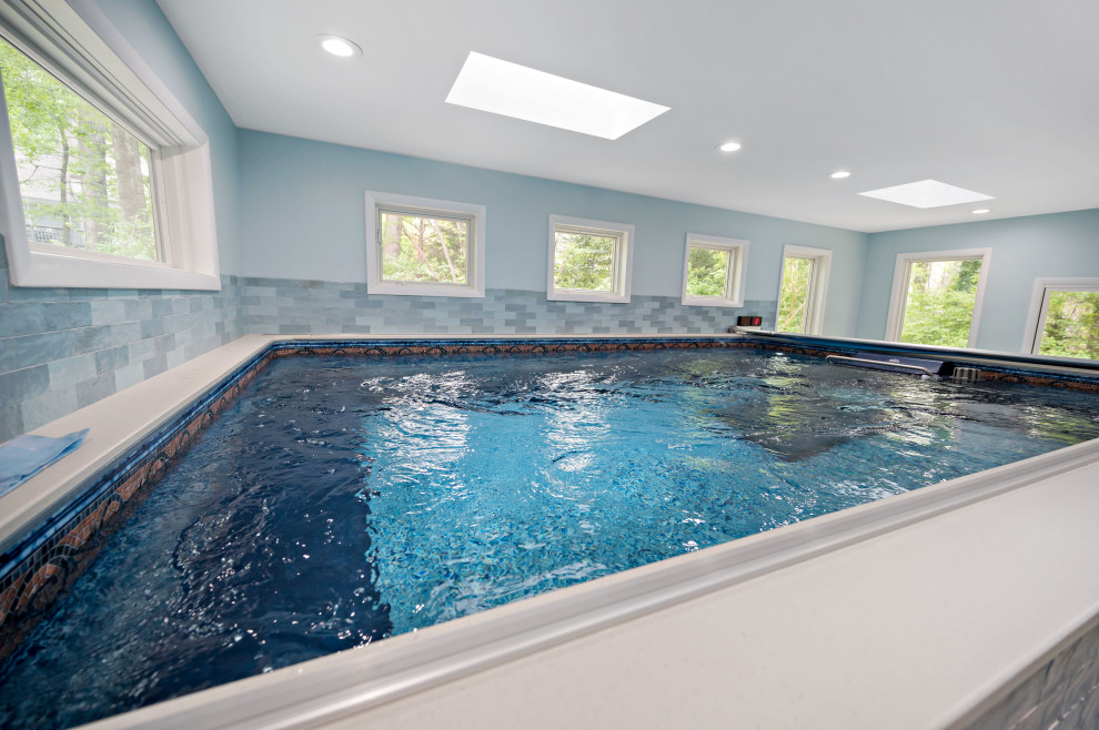 Beautiful & Practical Indoor Pool Addition - Contemporary - Swimming ...