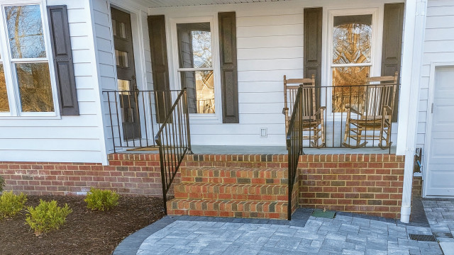 Brick Steps Off Front Porch - Exterior - Other - by Boyd's Custom ...