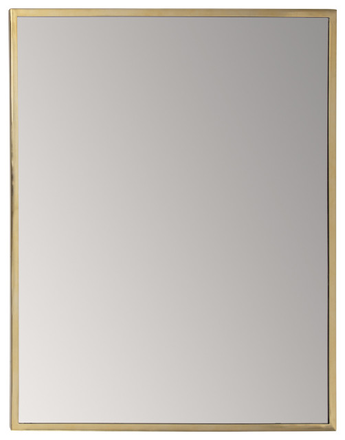 Laia Gold Rectangular Mirror - Transitional - Wall Mirrors - by ...