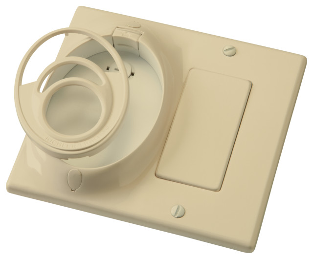 Dual Gang Coo-Lightouch Wall Plate Fan Control, Ivory - Ceiling Fan ...