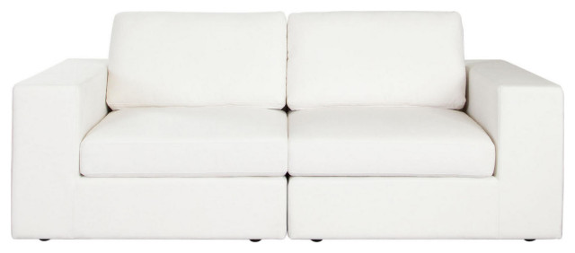 Muse 2PC Modular Sofa in Mist White Performance Fabric by Diamond Sofa - Transitional ...