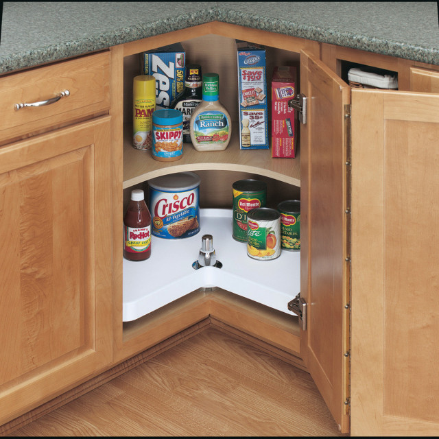 Rev-A-Shelf 6421-28-52 Classic 28" Polymer Kidney 1-Shelf Lazy - Pantry ...