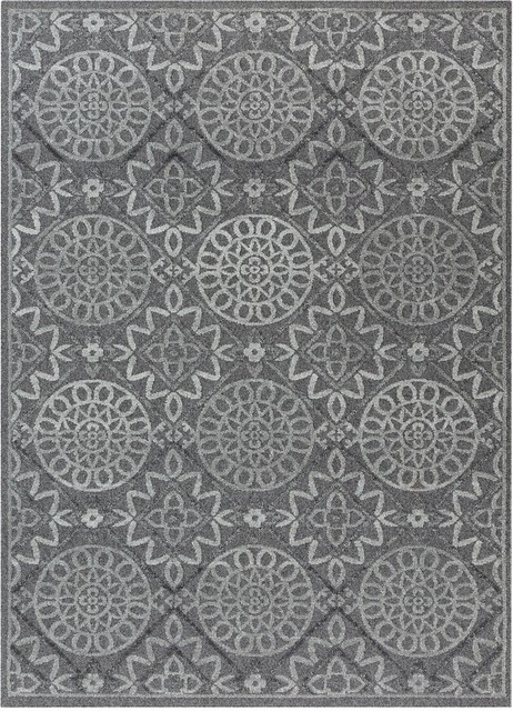 Well Woven Malaga Caspian Vintage Modern Floral Grey Area Rug, 7'10"x10 ...