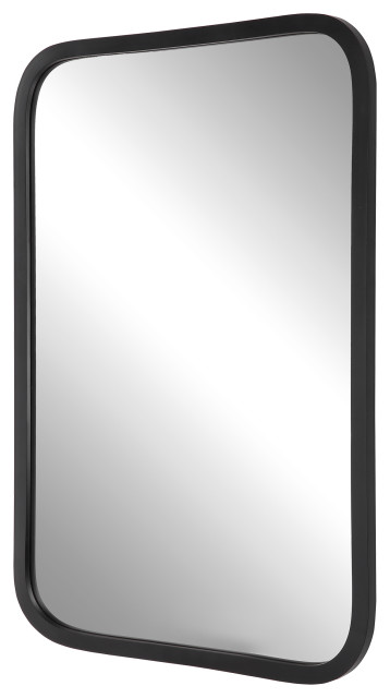 30" Industrial Black Rectangle Mirror - Transitional - Bathroom Mirrors - by Uttermost | Houzz