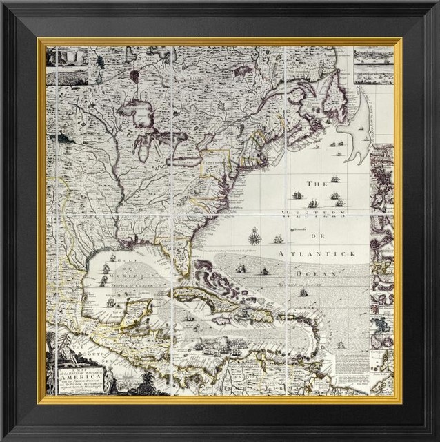 "A Map of The British Empire In America" by Henry Popple, 20x20", 20"x1 ...
