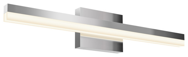 DALS Lighting LED Vanity Light, 5 CCT, 24" Chrome - Modern - Bathroom ...