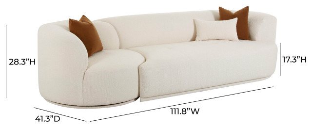 Fickle 2-Piece Modular Right Arm Facing Sofa - Transitional - Sectional ...