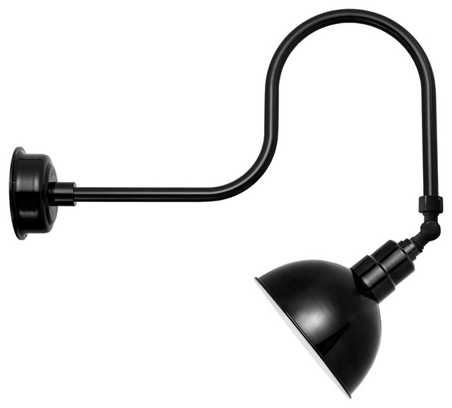 12" Blackspot LED Sign Light With Industrial Arm - Farmhouse - Outdoor ...