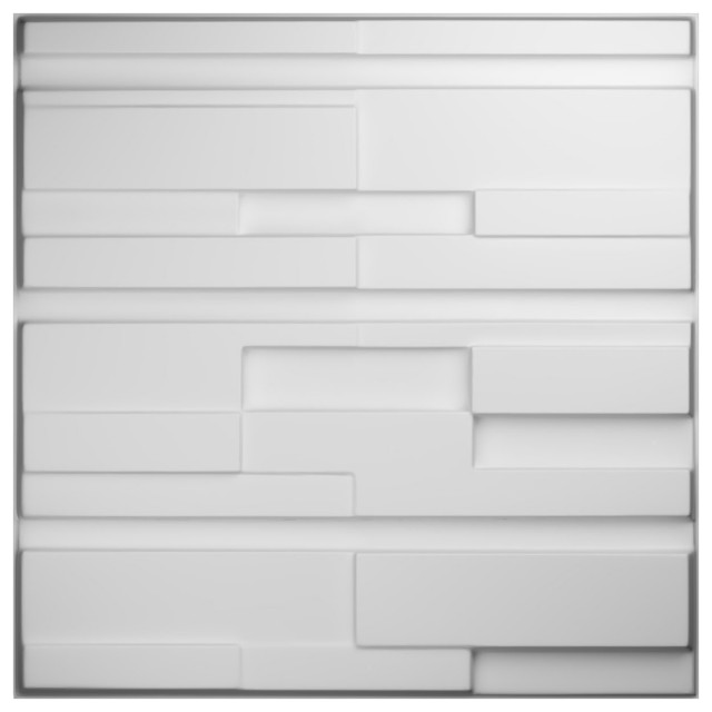 Offset Brick EnduraWall Decorative 3D Wall Panel, 19.625"Wx19.625"H ...