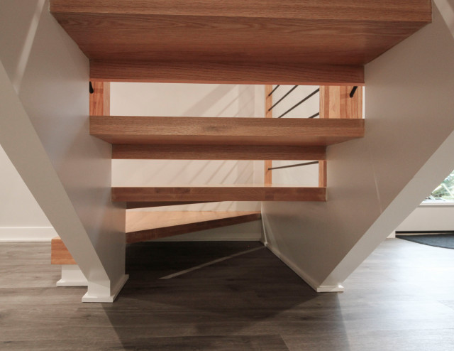 99_Modern & Open L-Shape-Winder Stair, Arlington VA 22207 - Staircase ...
