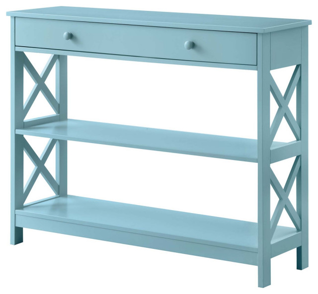 Oxford 1 Drawer Console Table With Shelves - Contemporary - Console ...