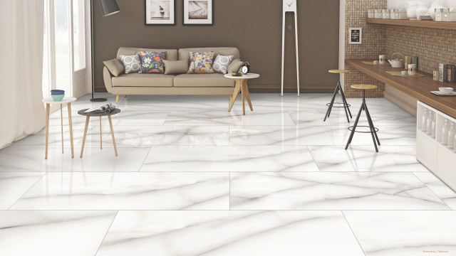 24"x48" Porcelain Marble Look Matte White Wall and Floor Tile ...