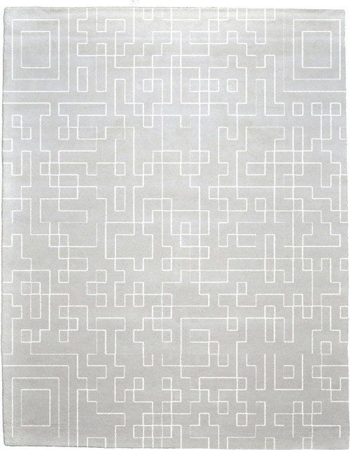 Labyrinth B Wool Signature Rug, 6' Round - Contemporary - Area Rugs ...
