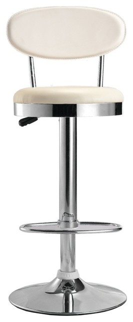 Modern Classics Beer Bar Stool Chair, White, 34.5"H x 20"W x 17"D ...