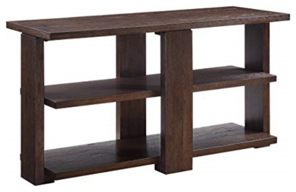 Modern Console Table, Open Design With 2 Spacious Shelves & Large Top ...