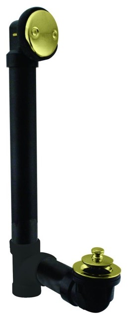 Twist & Close Sch. 40 ABS Bath Waste With Two-Hole Elbow In Polished ...