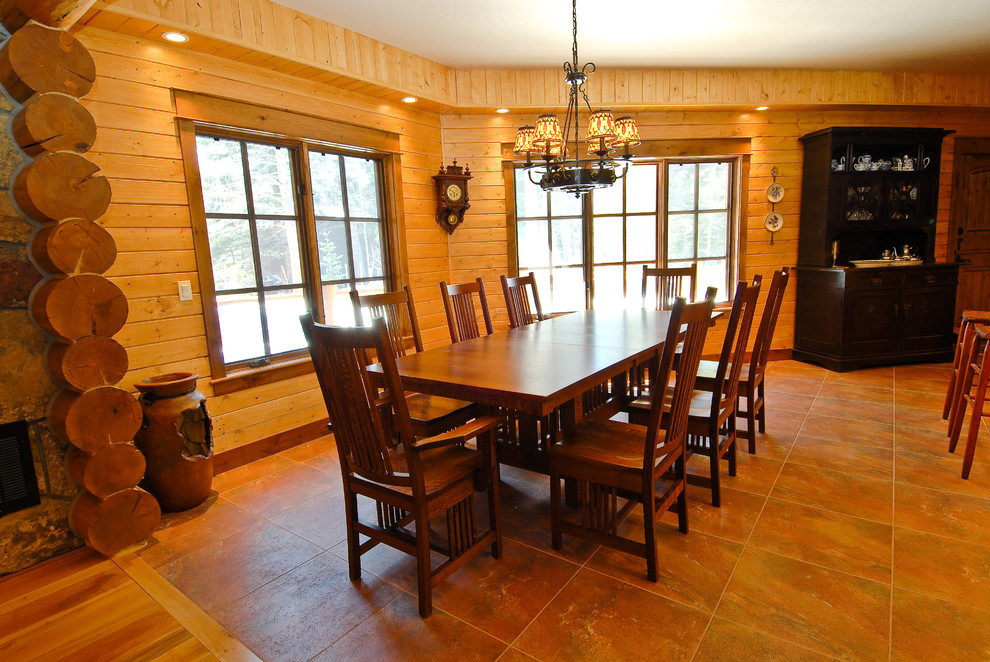Sage Creek Canyon Hybrid Log Home - Rustic - Dining Room - Denver - by ...