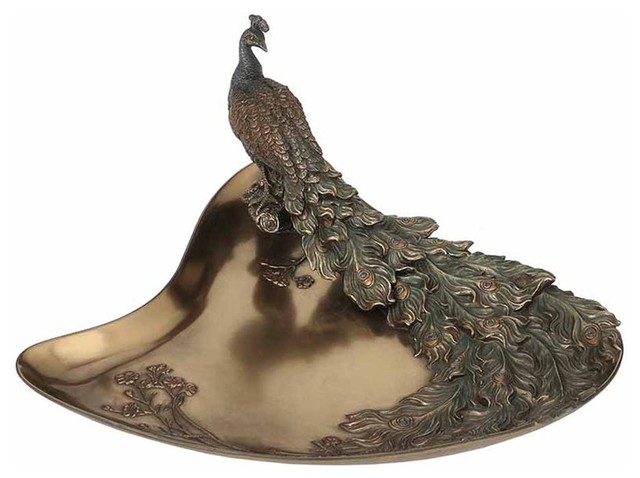 Plum and Peacock Tray - Traditional - Serving Trays - by XoticBrands ...
