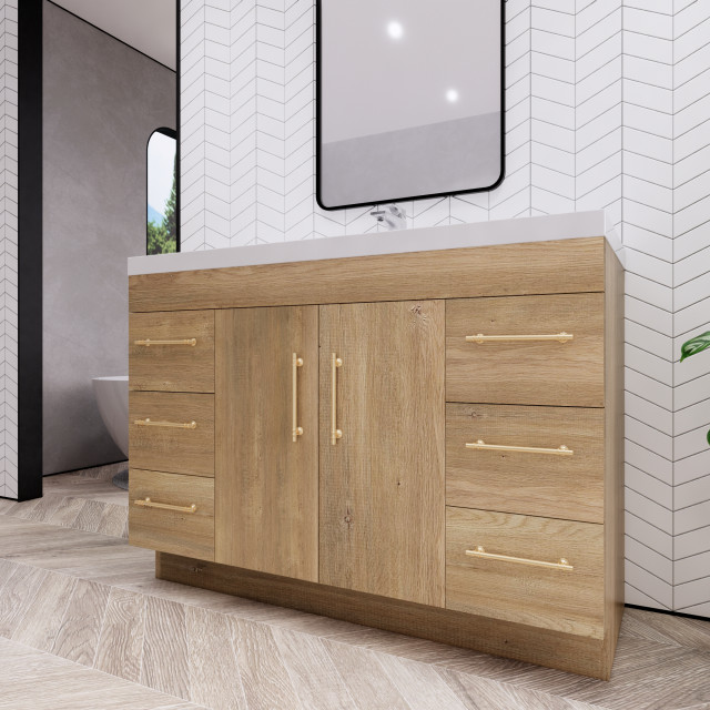 Rosa 48" Freestanding Vanity with Reinforced Acrylic Sink ...