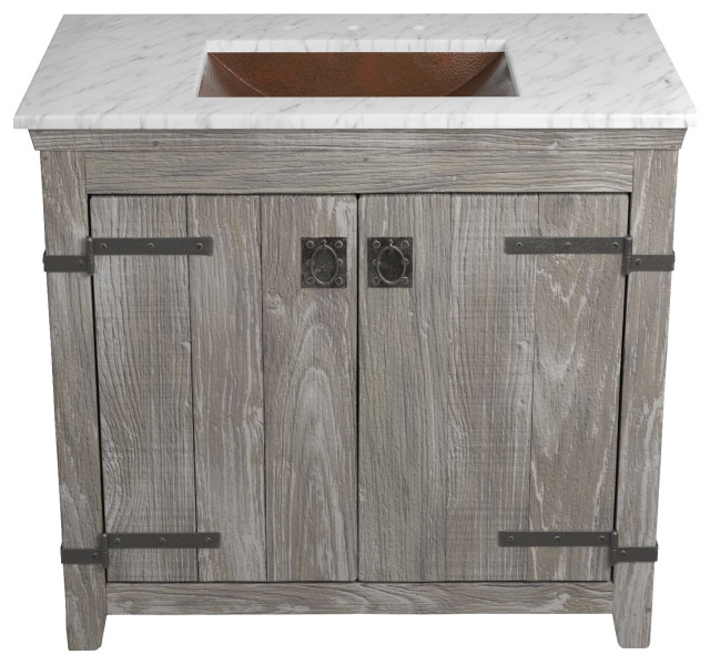 Native Trails VNB-VNT-CPS45-ANT-3 36" Americana Vanity with Carrara ...