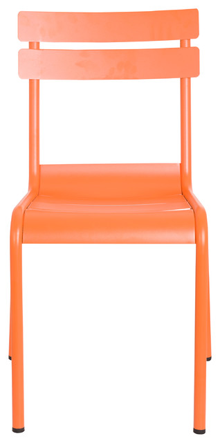 Dana Stackable Outdoor Dining Chair, Frosted Orange (Set of 4 ...
