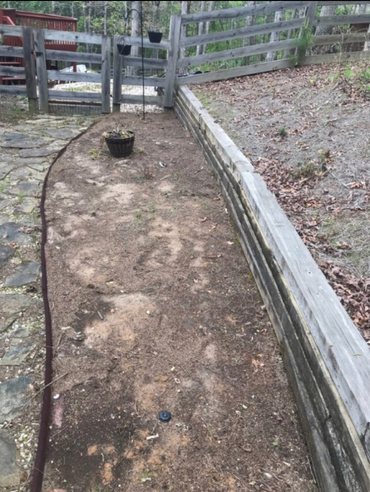 Pea Gravel/Flagstone Walkway Cleanup
