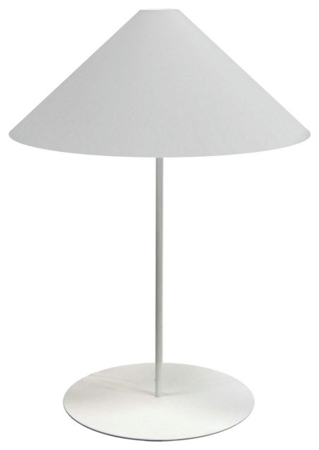 1LT Slope Table Lamp White Shade White - Transitional - Table Lamps ...