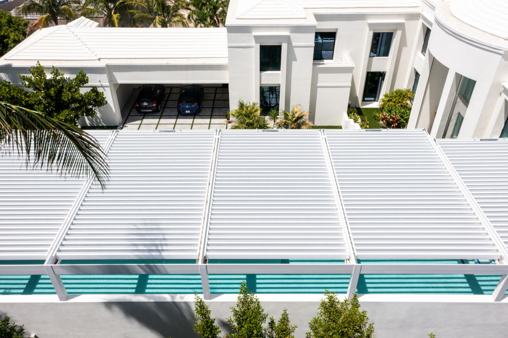 Residential: Shaded Rooftop Pool In South Florida With A Pergola Pool ...