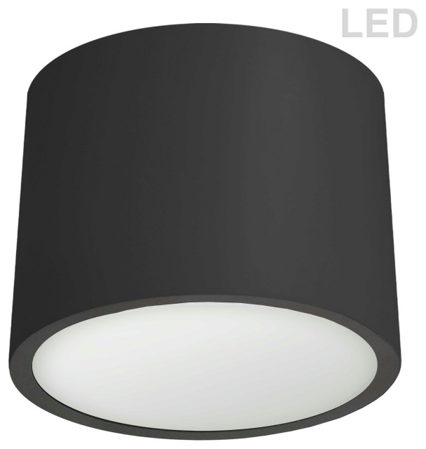 15W Flush Mount, Matte Black with White Diffuser - Modern - Flush-mount ...