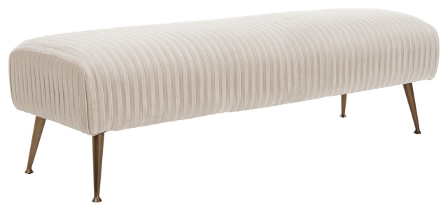 Safavieh Couture Salome Velvet Bench - Midcentury - Upholstered Benches ...
