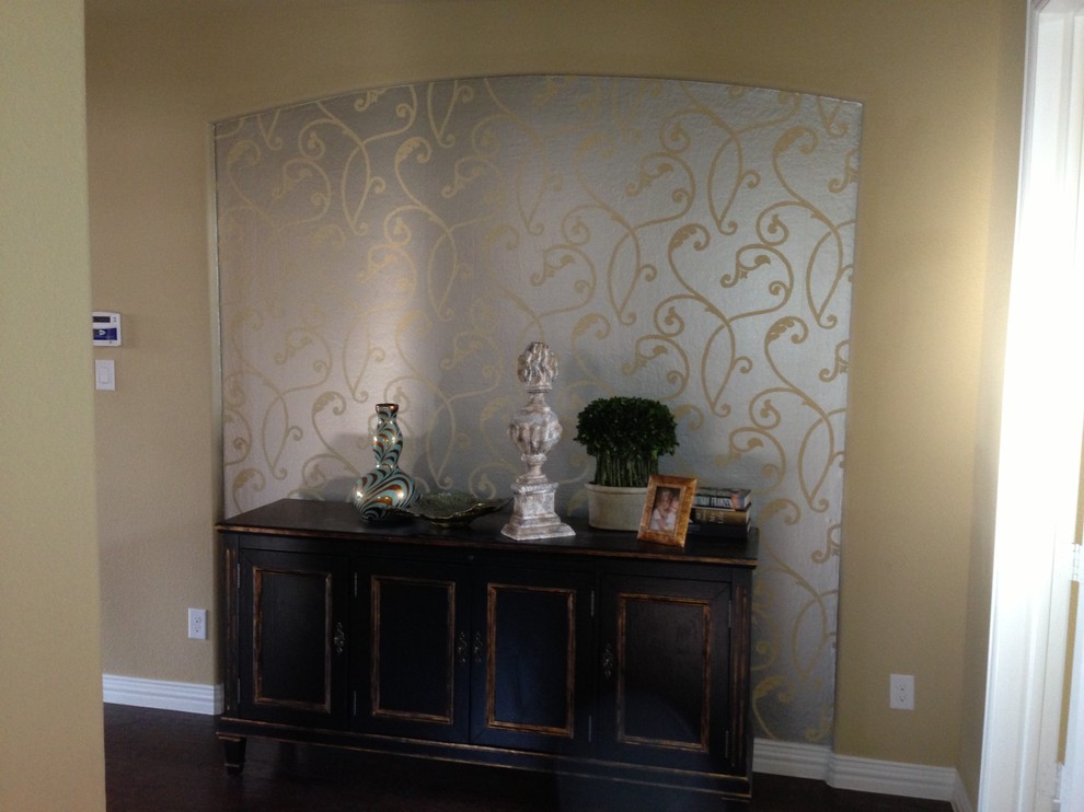Entry Hall Niche Wallpaper - Transitional - Dallas - by Wallpaper By ...