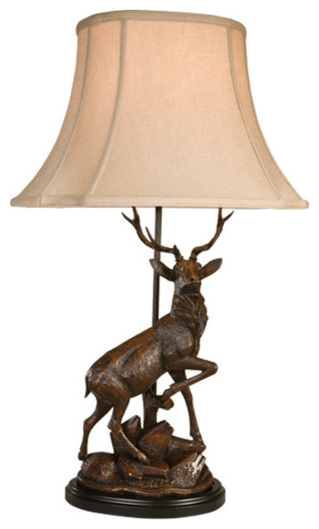 English Deer Facing Right Lamp - Rustic - Table Lamps - by ...