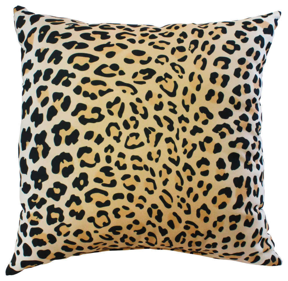Leopard Print Decorative Pillow, 16x16 - Contemporary - Decorative ...