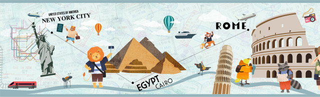 GB9020g8 Travel Bucket List Peel and Stick Wallpaper Border 8in x 15ft ...