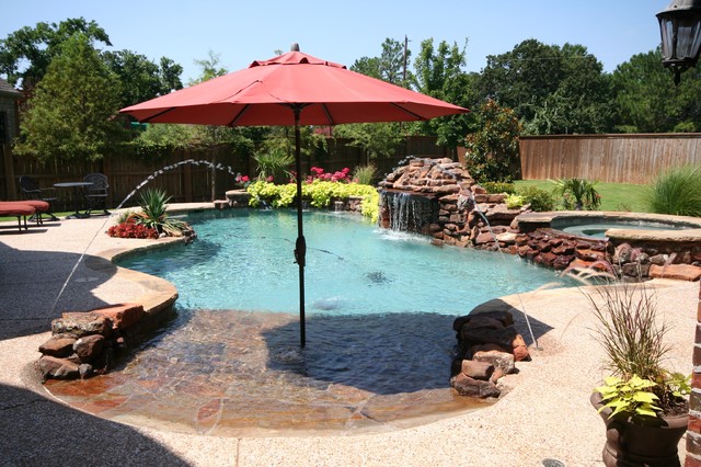 Beach Entry Pools - Beach Style - Pool - Dallas - by Pulliam Pools