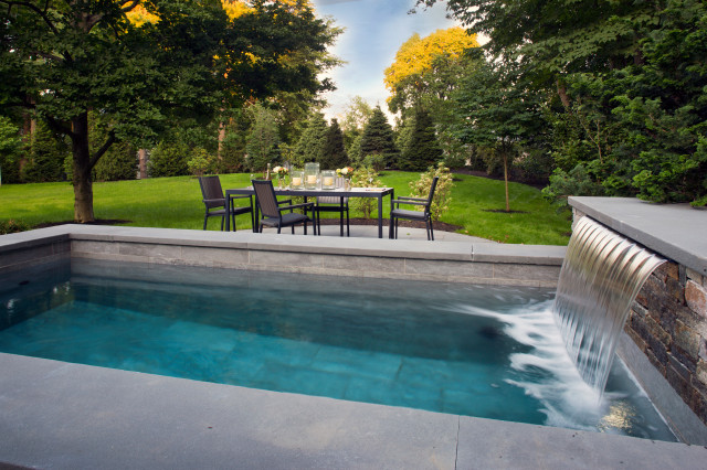 Woodland Soake Pool with Waterfall - Traditional - Pool - Boston - by ...