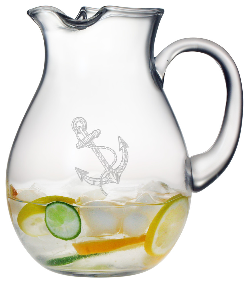 Vintage Anchor Classic Round Pitcher - Beach Style - Pitchers - by ...