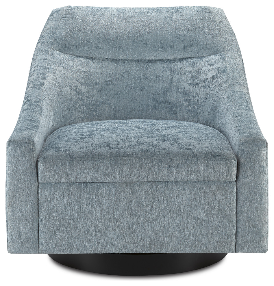 Pryce Cerulean Swivel Chair - Transitional - Armchairs And Accent ...